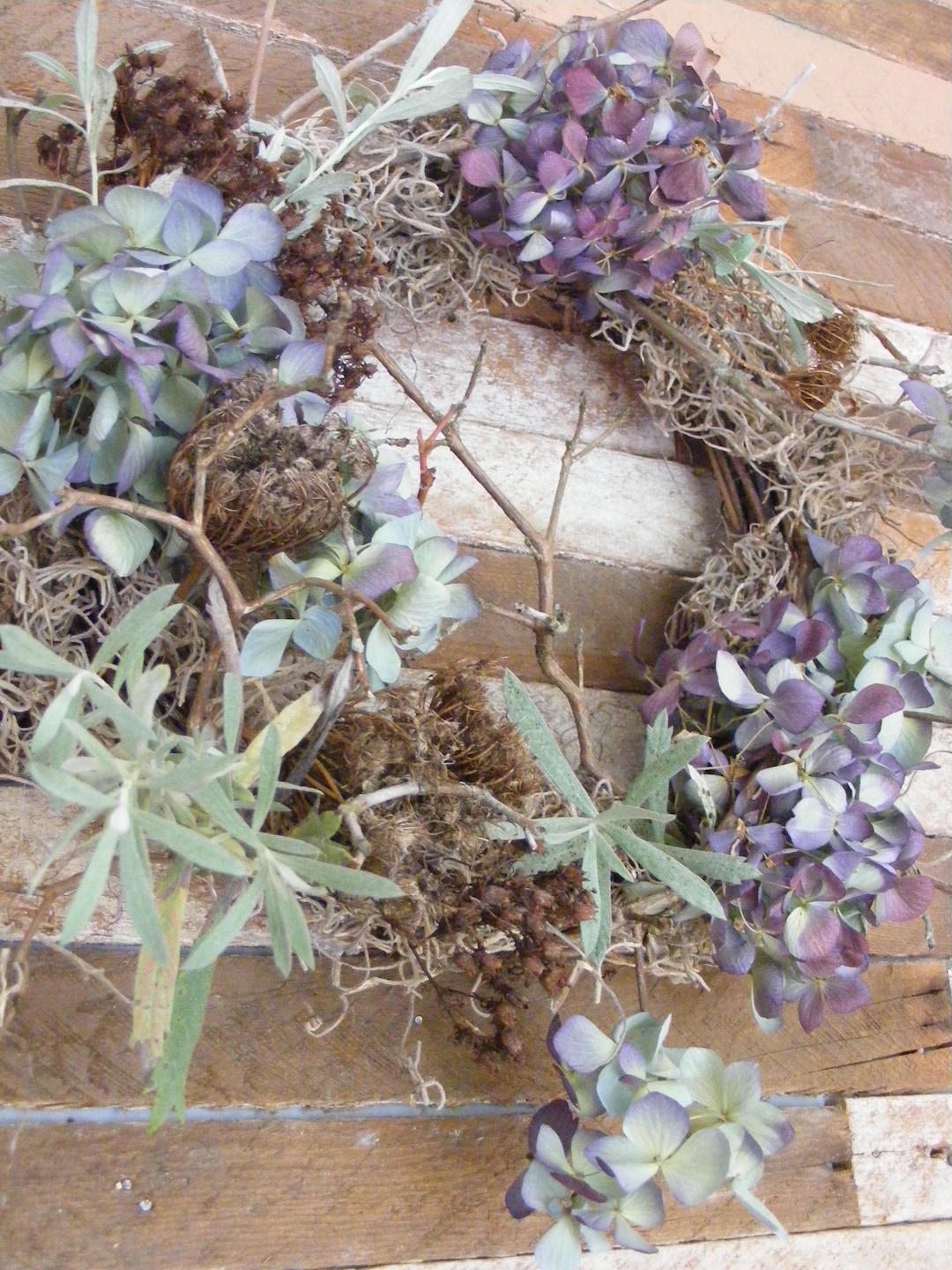 Gathered Then Dried Hydrangea, Queen Anne's Lace, Silver King and More ...