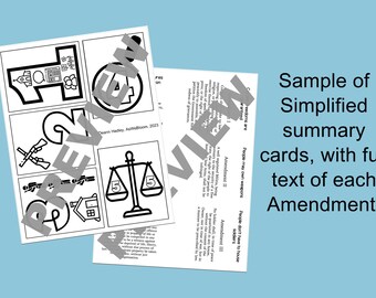 Bill of Rights PDF First 10 Amendments Learning, Coloring, Thinking ...