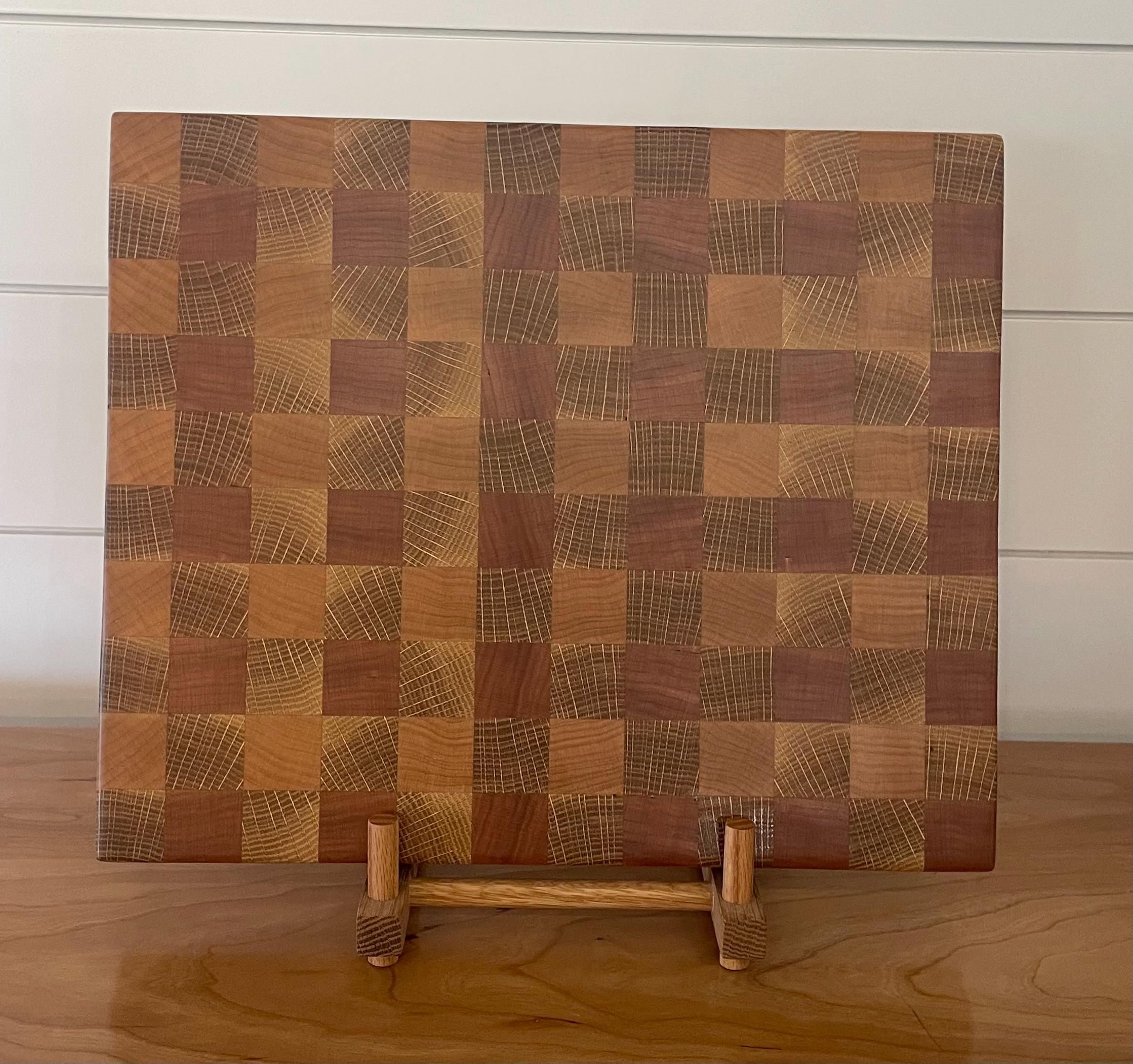 Handcrafted End Grain Checkered Pattern Cutting Board, Chopping Block ...