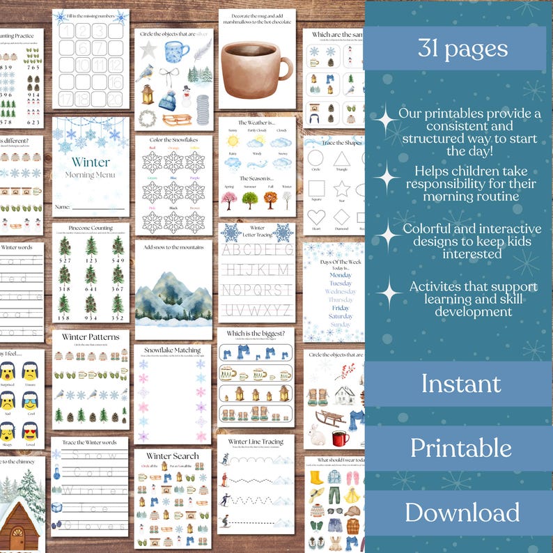 Prek Morning Menu, Winter Morning Menu, Toddler Busy Book, Morning ...