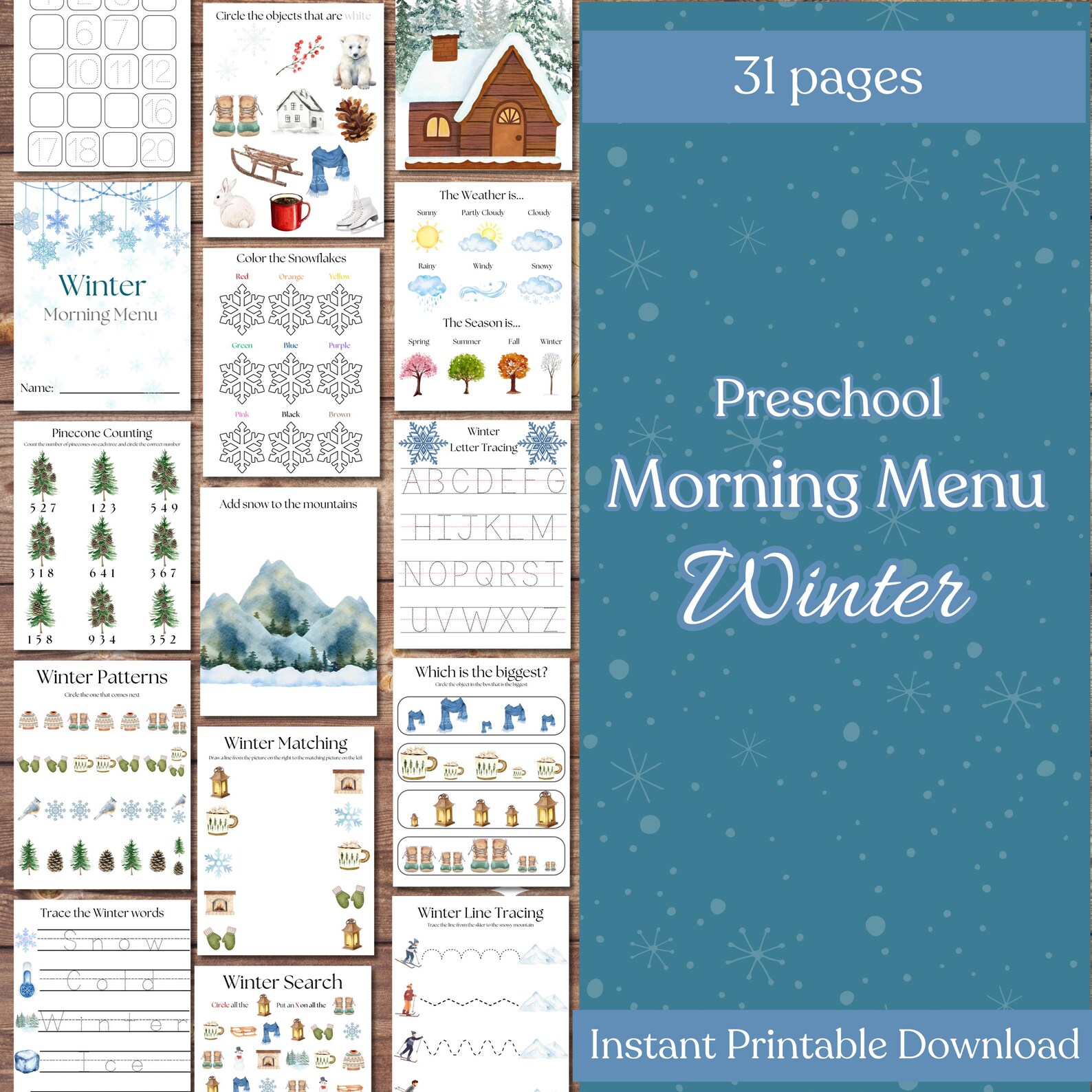 Prek Morning Menu, Winter Morning Menu, Toddler Busy Book, Morning ...