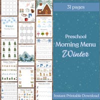 January Bundle | Morning Menu | Winter Themed Printables - Etsy