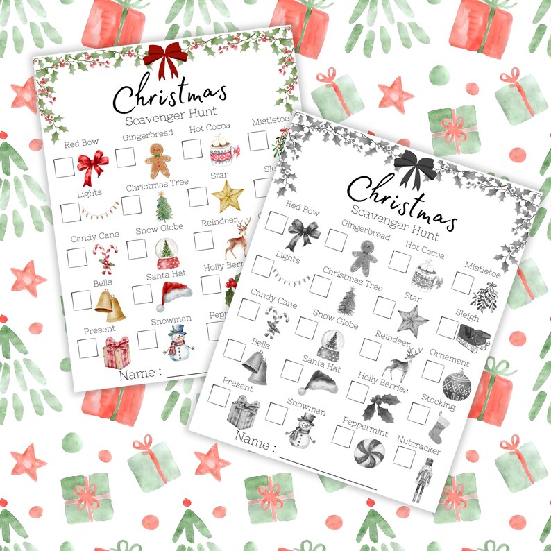 Christmas Scavenger Hunt, Christmas Activity Kids, Elf on the Shelf ...