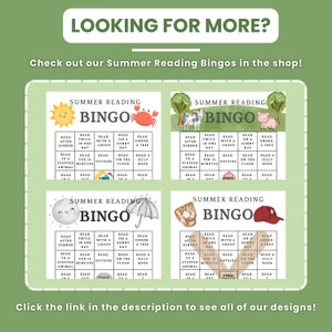 Summer Reading Bingo, Book Tracker, Reading Journal, Bingo Cards ...