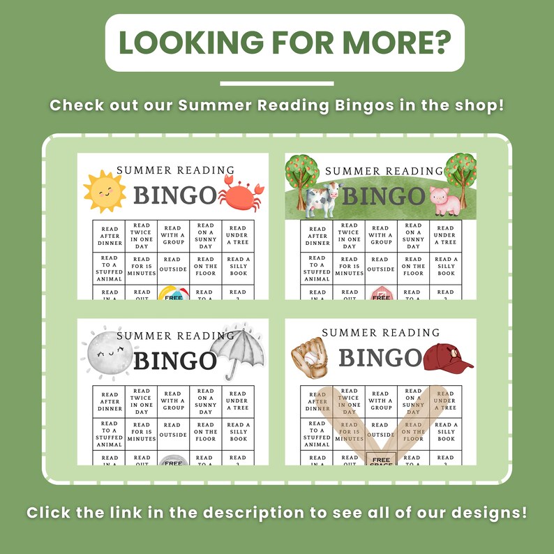 Summer Reading Bingo, Book Tracker, Reading Journal, Bingo Cards ...