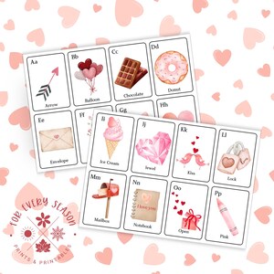 Valentine Flash Cards, Alphabet Cards, Flash Cards, Flash Cards for ...