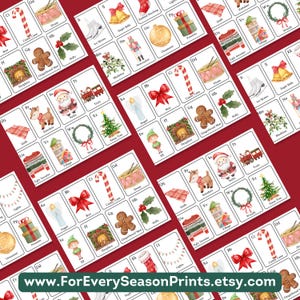 Christmas Alphabet Flash Cards: Holiday Learning Game (digital Download ...