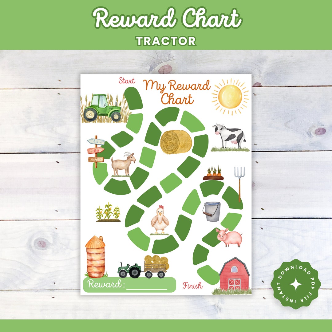 Tractor Reward Chart for Kids: Farm Chore Chart (digital Download) - Etsy