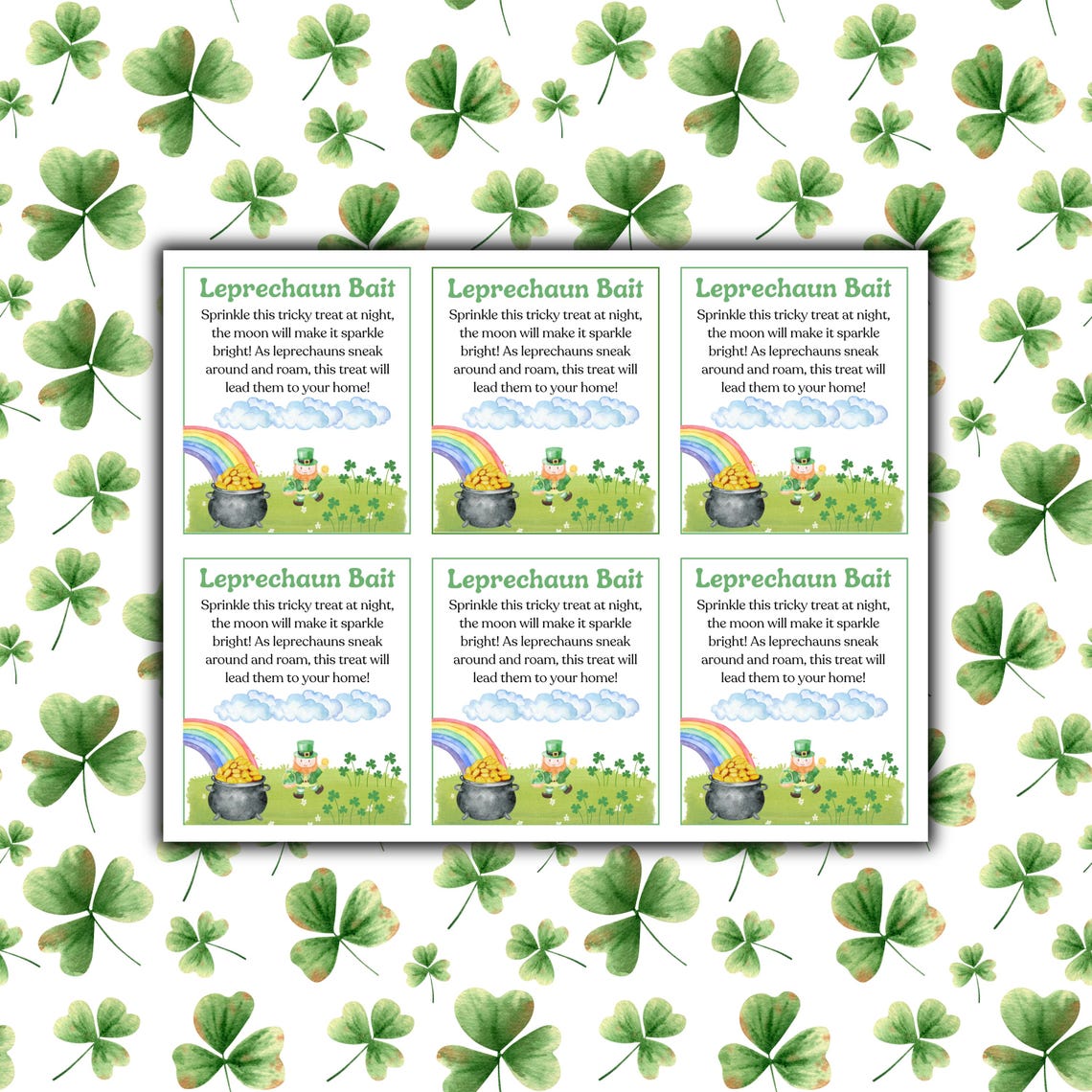 Leprechaun Bait Tag, Leprechaun Trap, Leprechaun Letter, Leprechaun ...