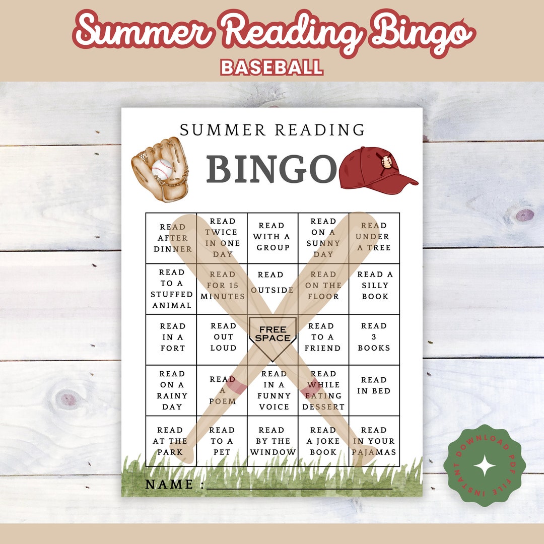 Summer Reading Bingo, Book Tracker, Reading Journal, Bingo Cards ...