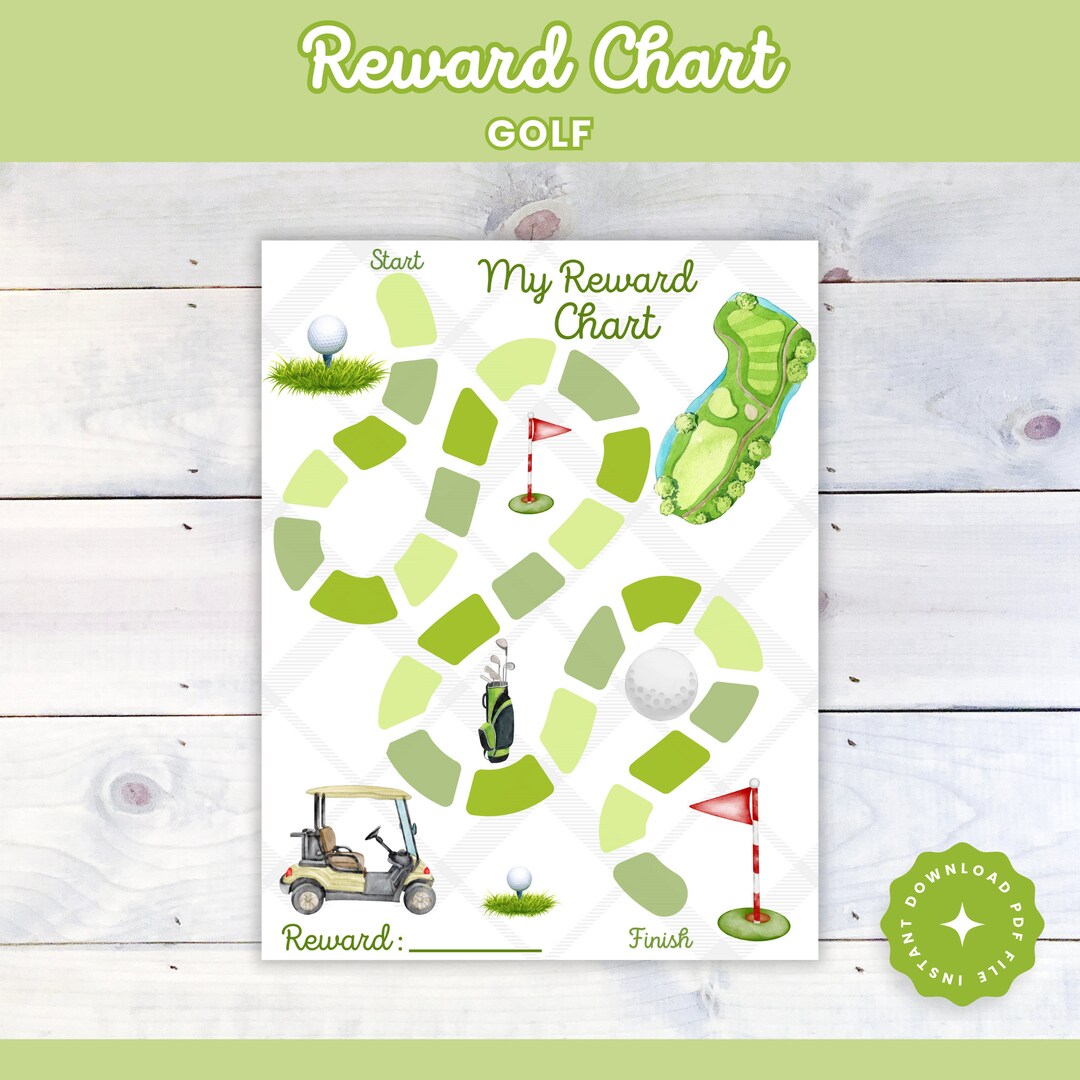 Golf Reward Chart for Kids: Fun Chore Tracker (digital Download) - Etsy