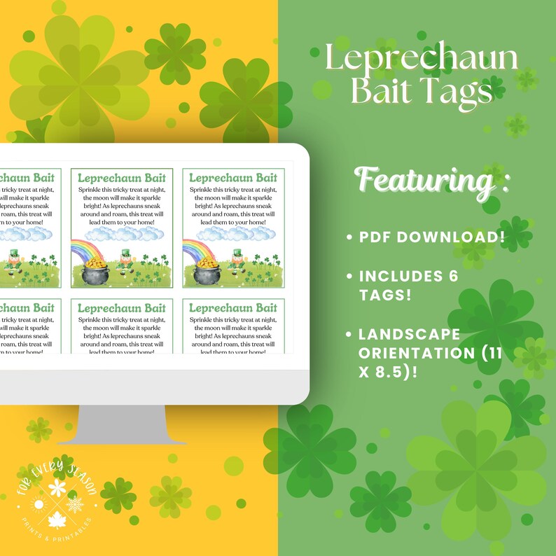 Leprechaun Bait Tag, Leprechaun Trap, Leprechaun Letter, Leprechaun ...