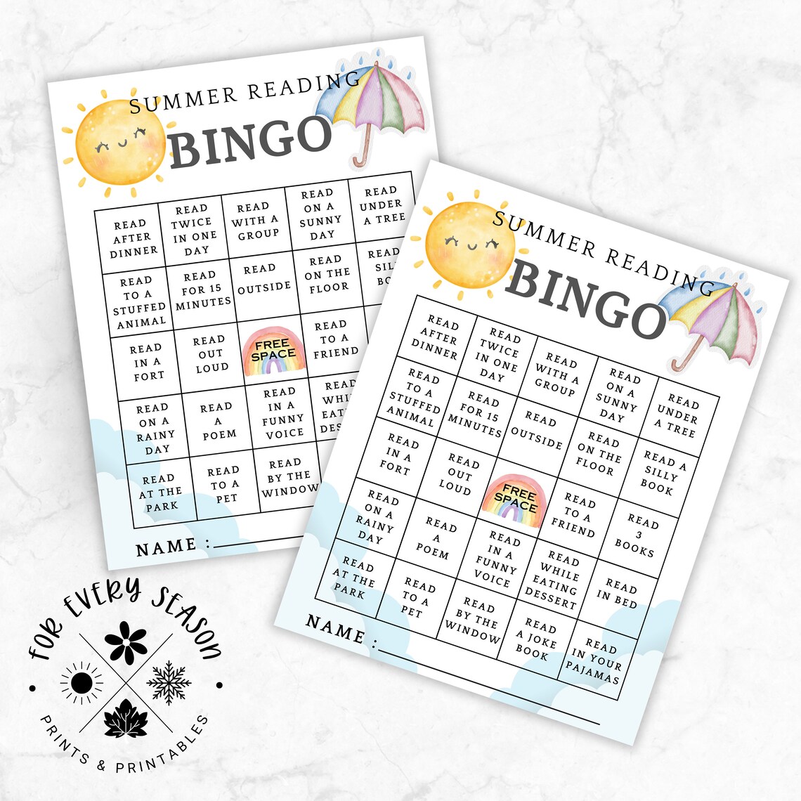 Summer Reading Bingo, Book Tracker, Reading Journal, Bingo Cards ...