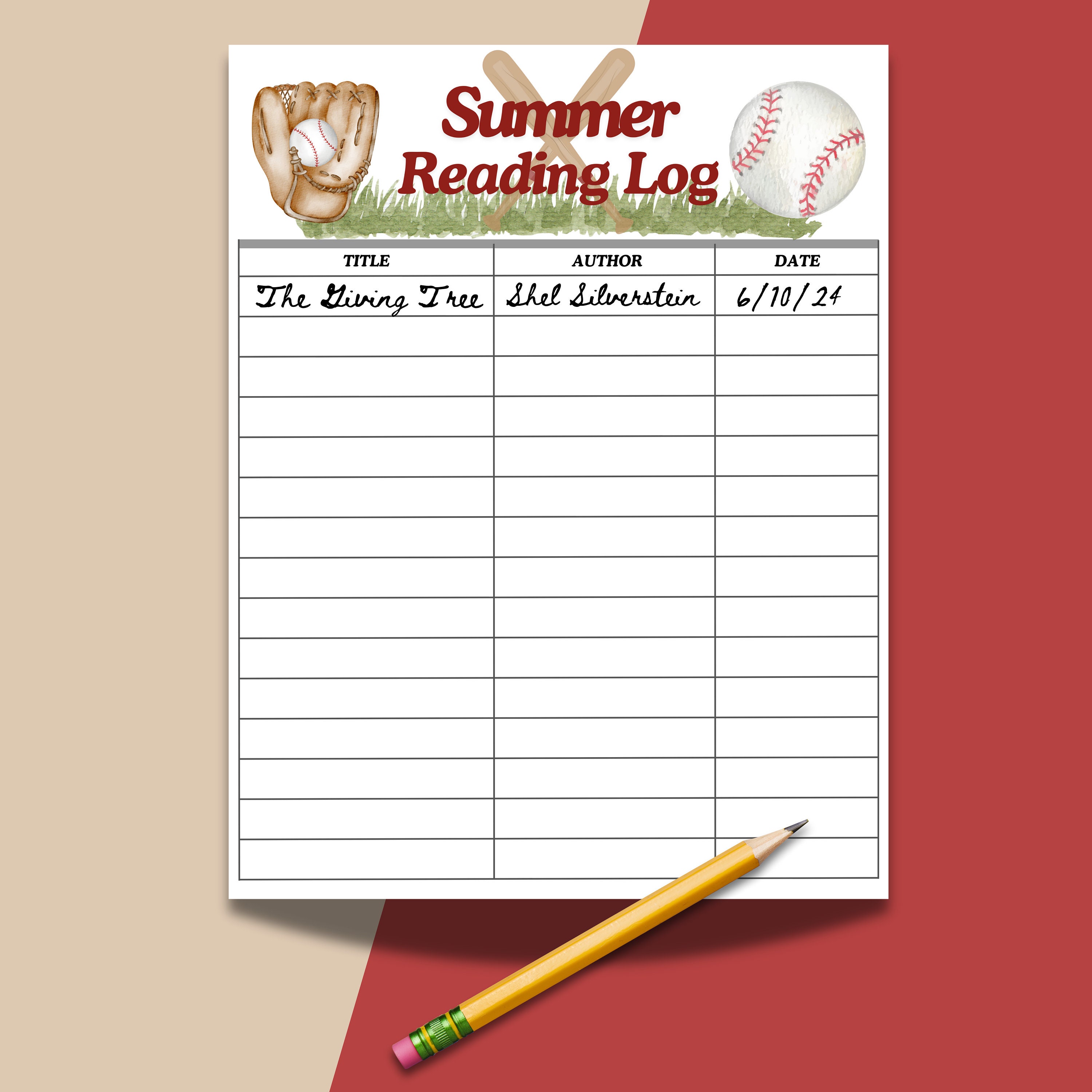 Summer Reading Log, Summer Reading Chart, Summer Reading, Summer ...