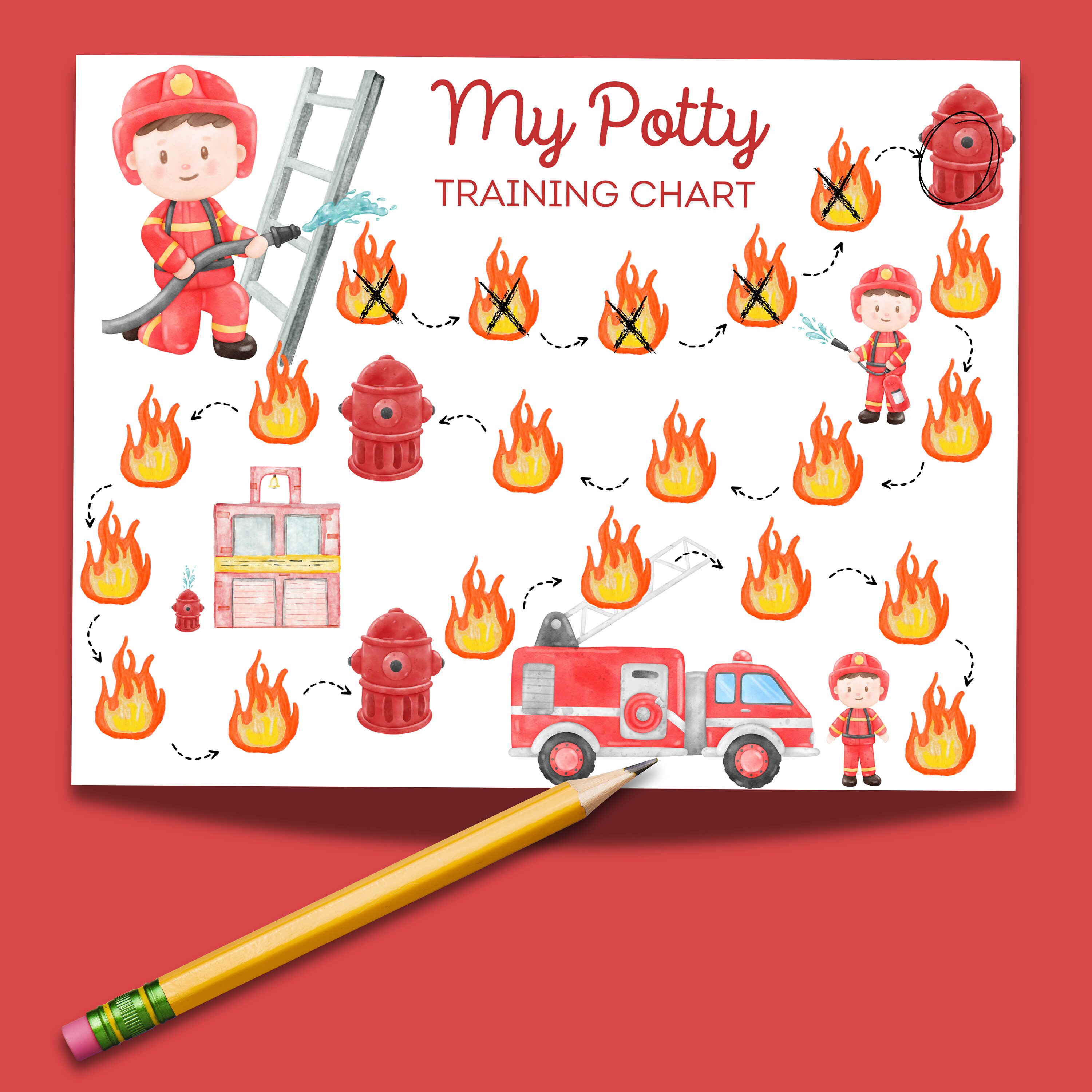 Potty Training Chart, Potty Training Tracker for Kids, Potty Training ...