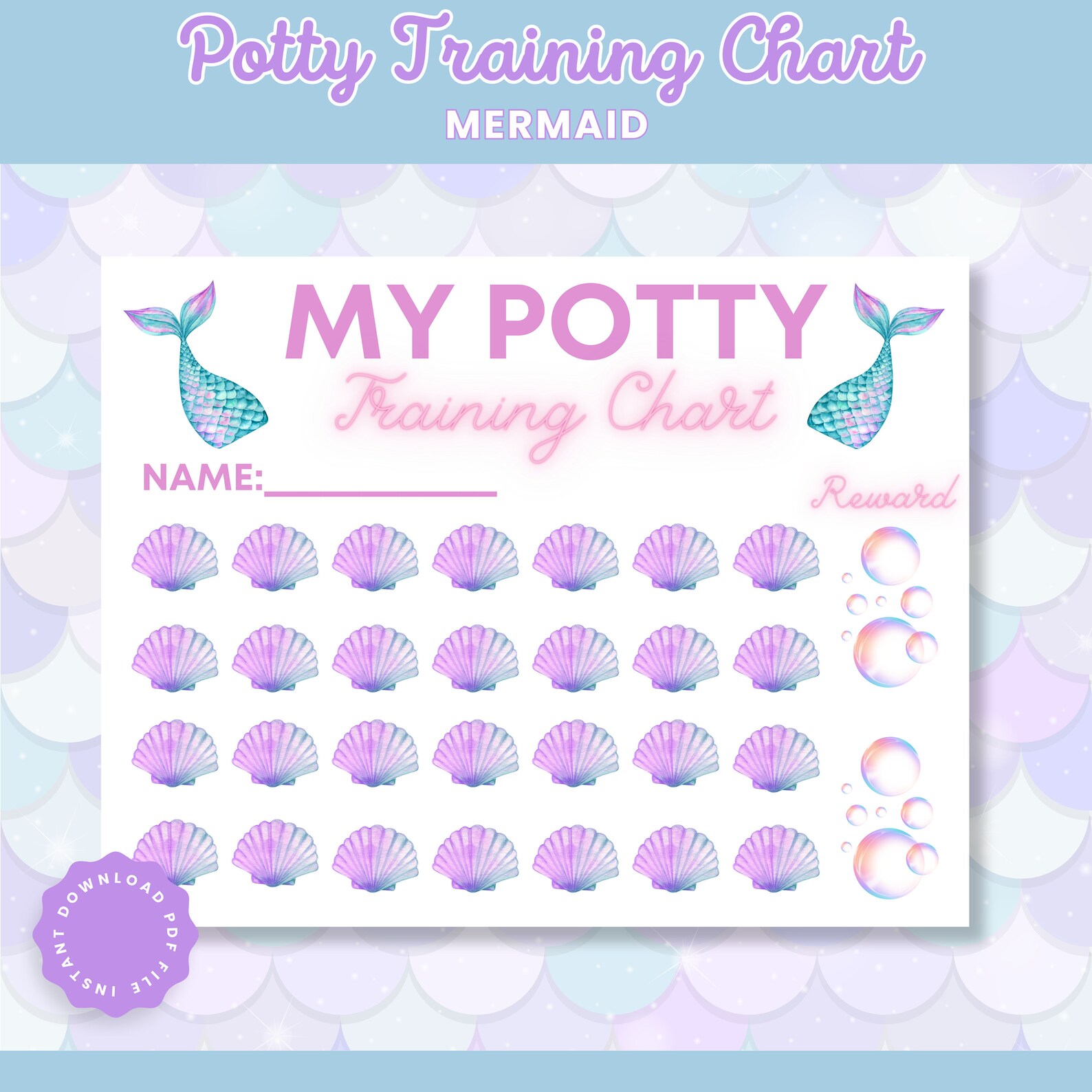 Potty Training Chart, Potty Training Tracker for Kids, Potty Training ...