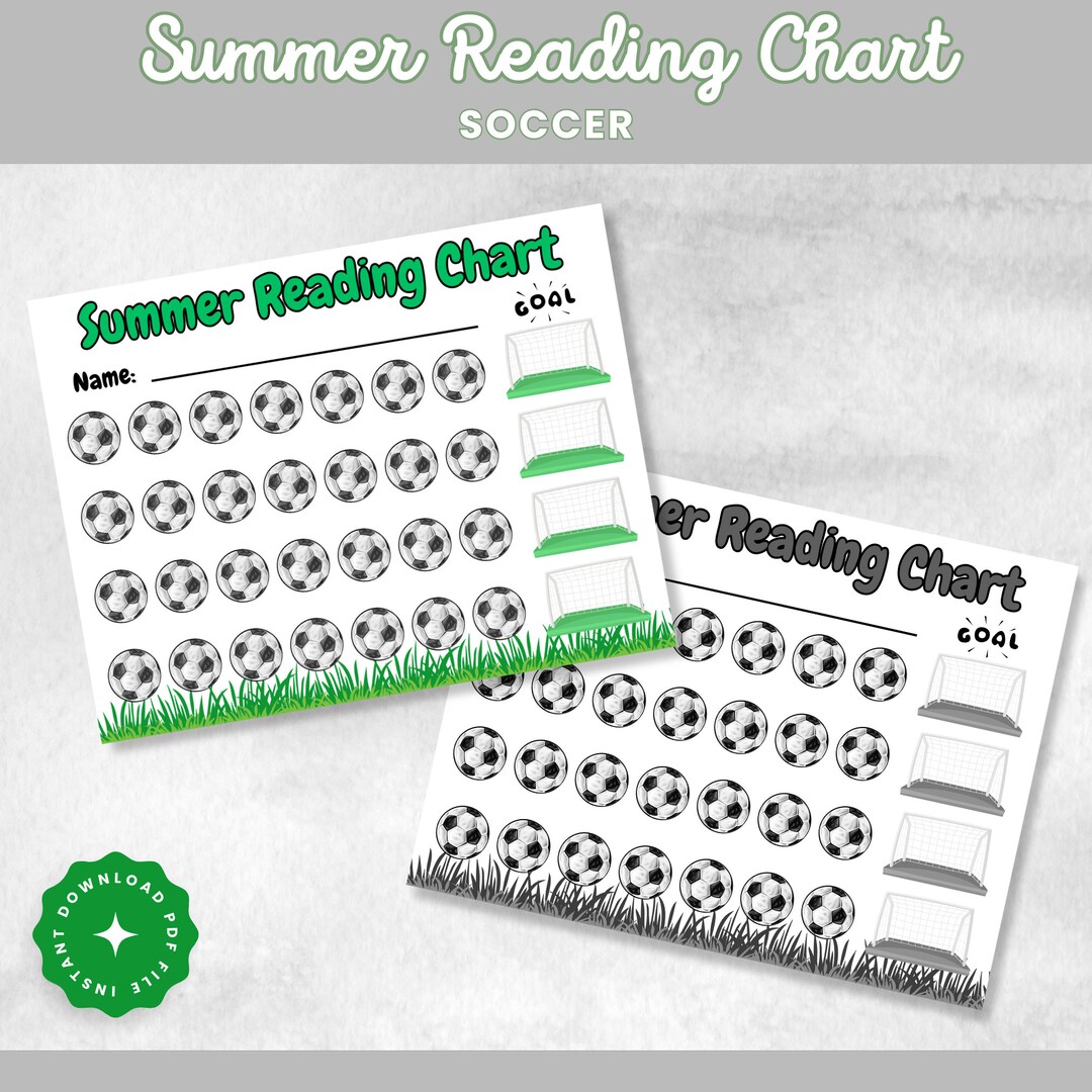 Summer Reading Chart for Kids, Summer Reading Log, Summer Reading Chart ...