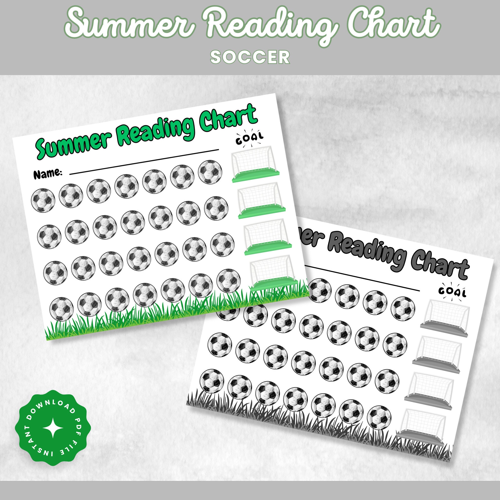 Summer Reading Chart for Kids, Summer Reading Log, Summer Reading Chart ...