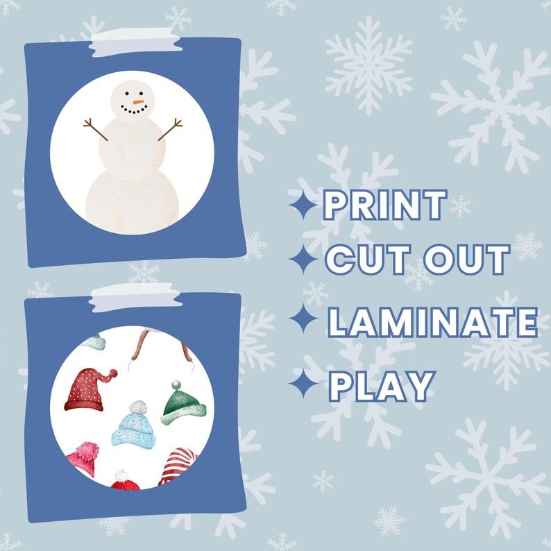 Printable Snowman Dress up Activity: DIY Winter Craft (digital Download ...