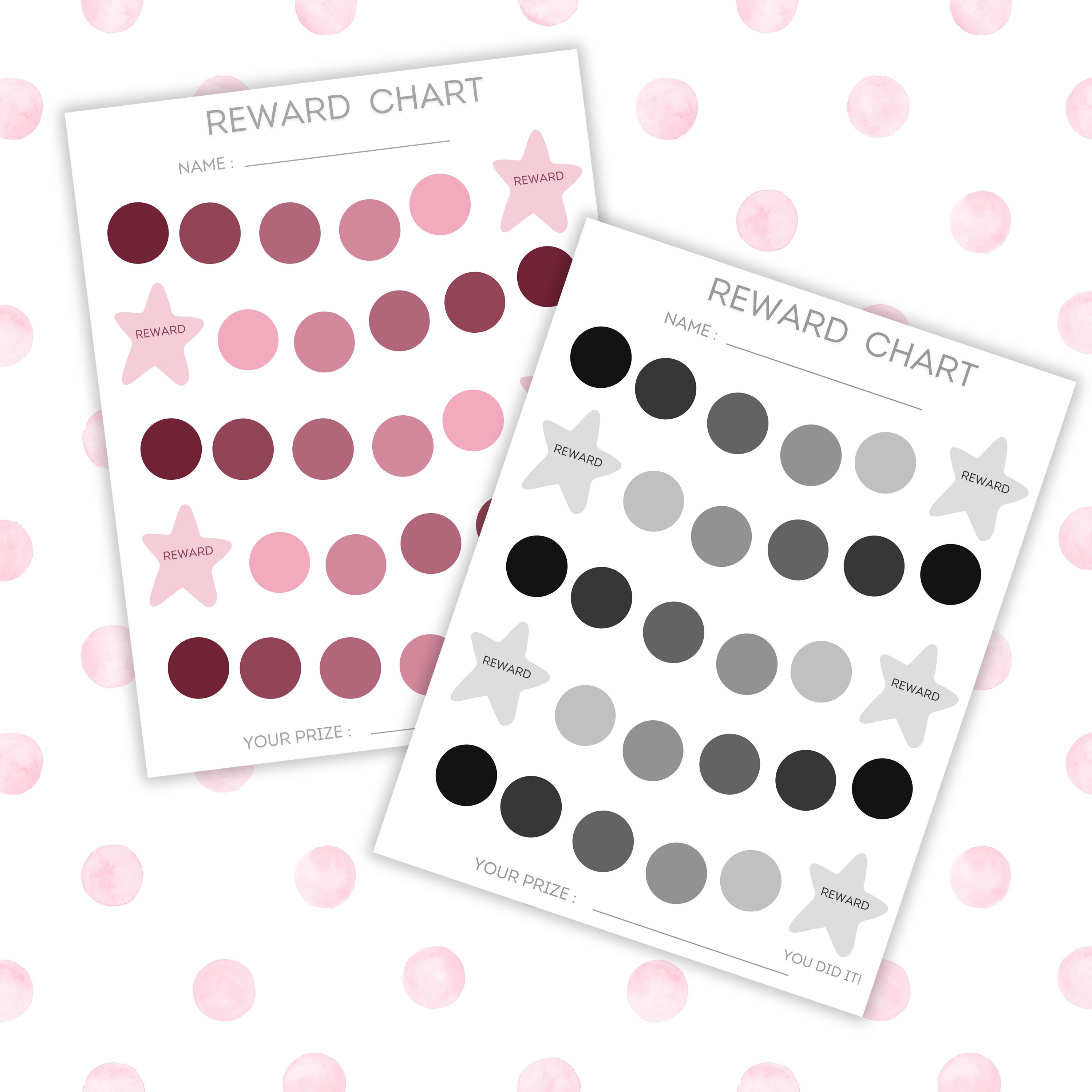 Kids Reward Chart: Printable Toddler Chore Chart (digital Download) - Etsy