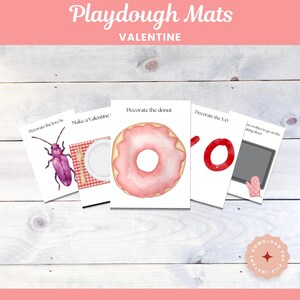 15 Valentine Playdough Mats, Printable Play Doh Mat, Busy Book ...