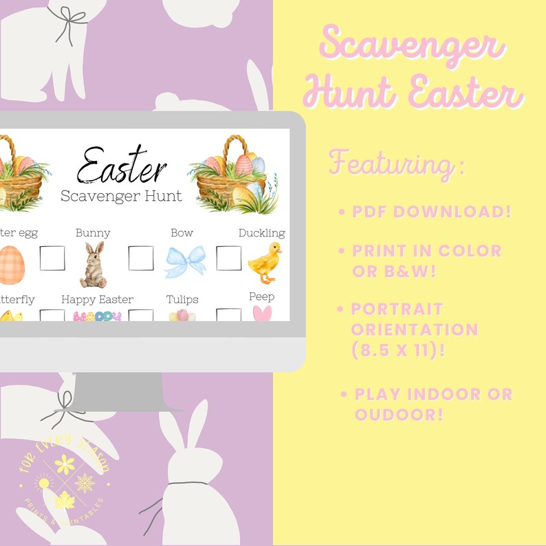 Easter Scavenger Hunt, Outdoor Easter Scavenger Hunt, Easter Scavenger ...