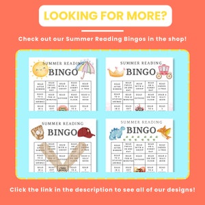 Summer Reading Bingo, Book Tracker, Reading Journal, Bingo Cards ...