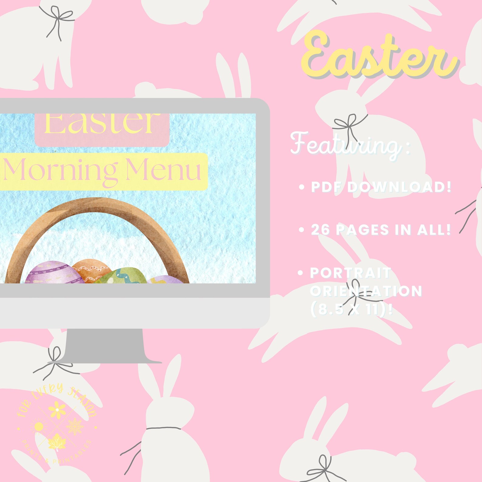 Prek Morning Menu, Easter Morning Menu, Toddler Busy Book, Morning ...