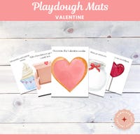Valentine’s Day Play Dough Mats, Montessori Learning, Playdough ...