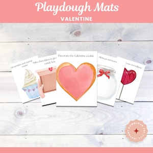 15 Valentine Playdough Mats, Printable Play Doh Mat, Busy Book ...