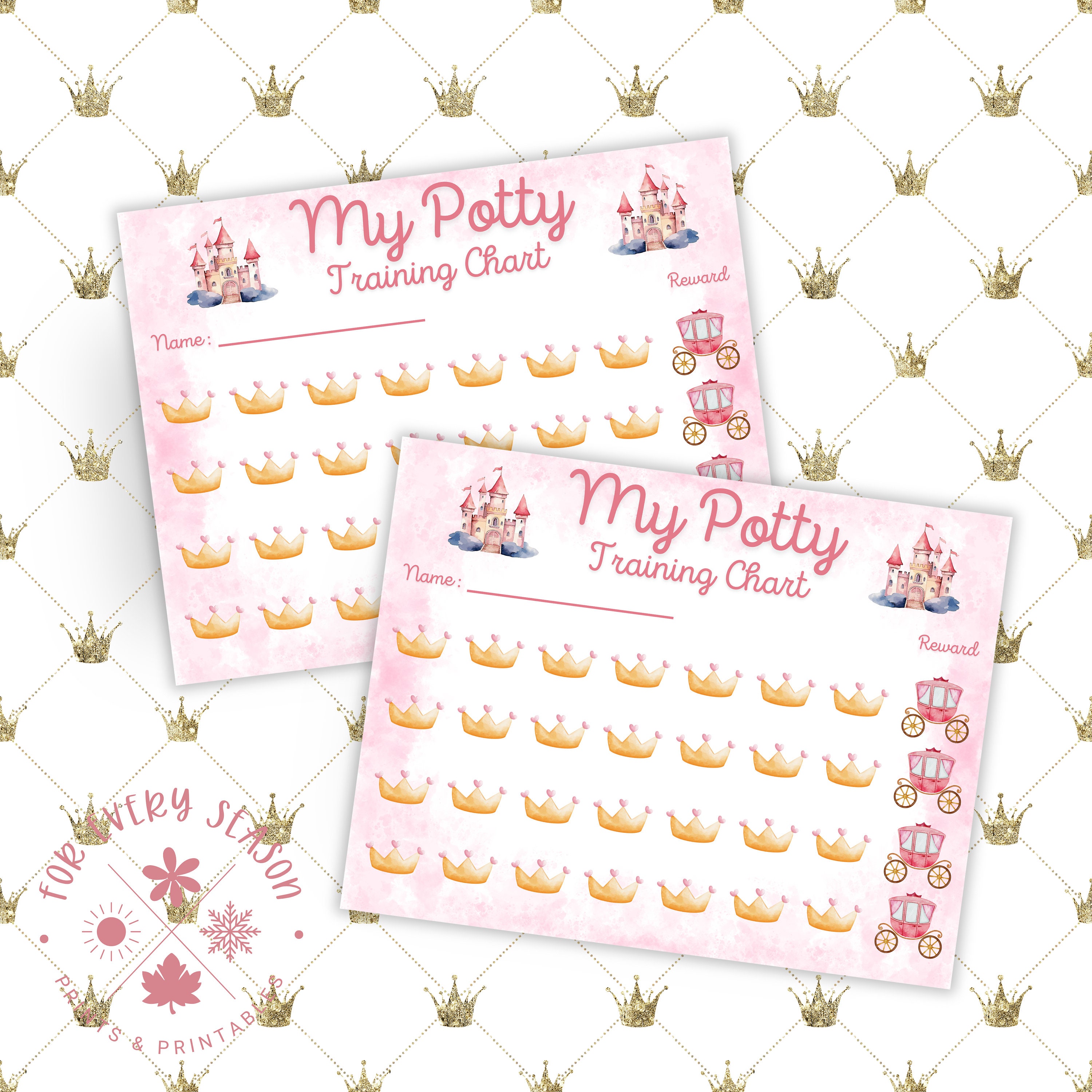 Potty Training Chart, Potty Training Tracker for Kids, Potty Training ...