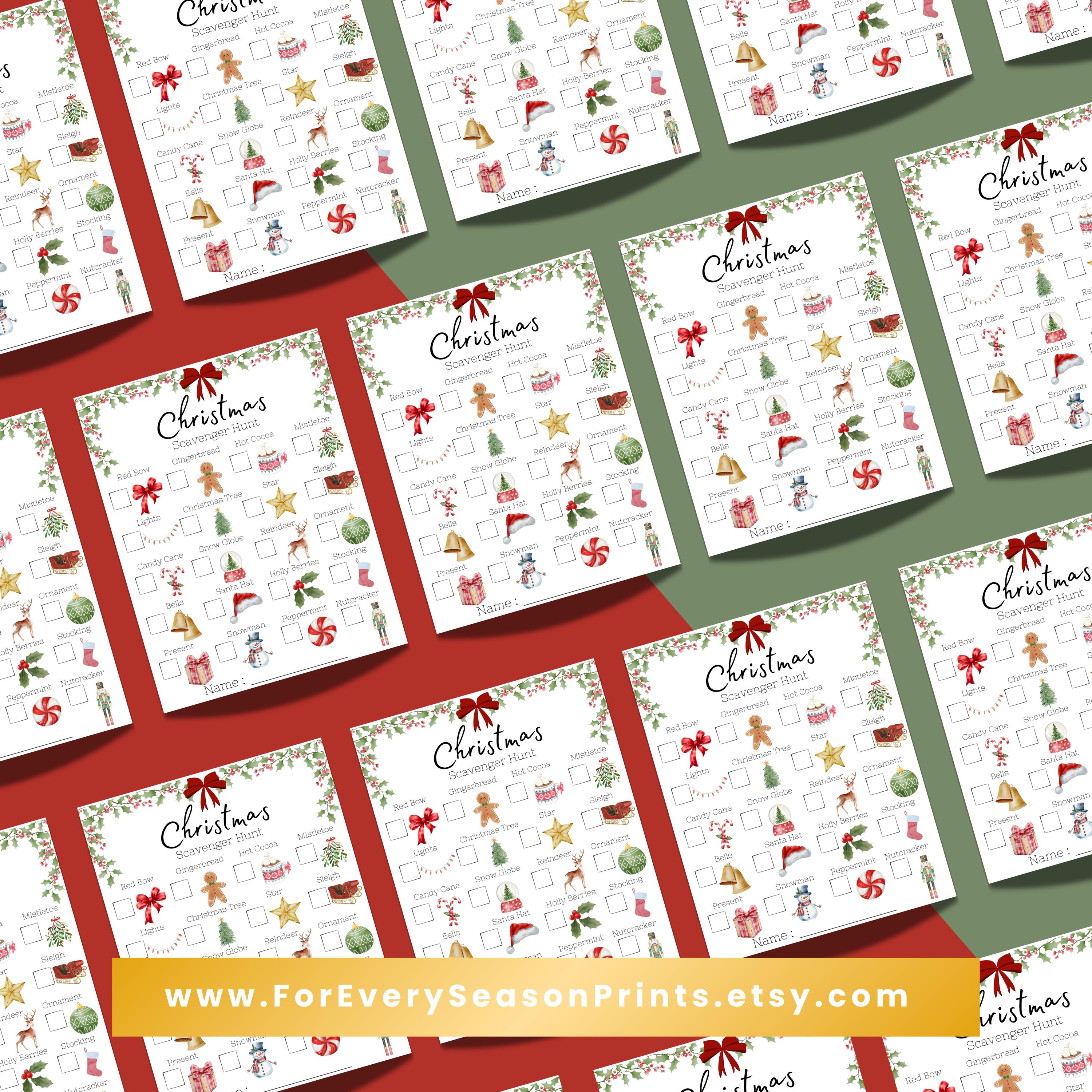 Christmas Scavenger Hunt, Christmas Activity Kids, Elf on the Shelf ...