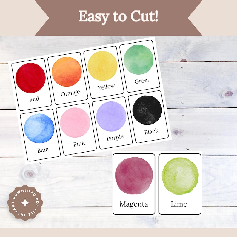 Color Flashcards, Learning Colors, Preschool Flashcards, Toddler ...