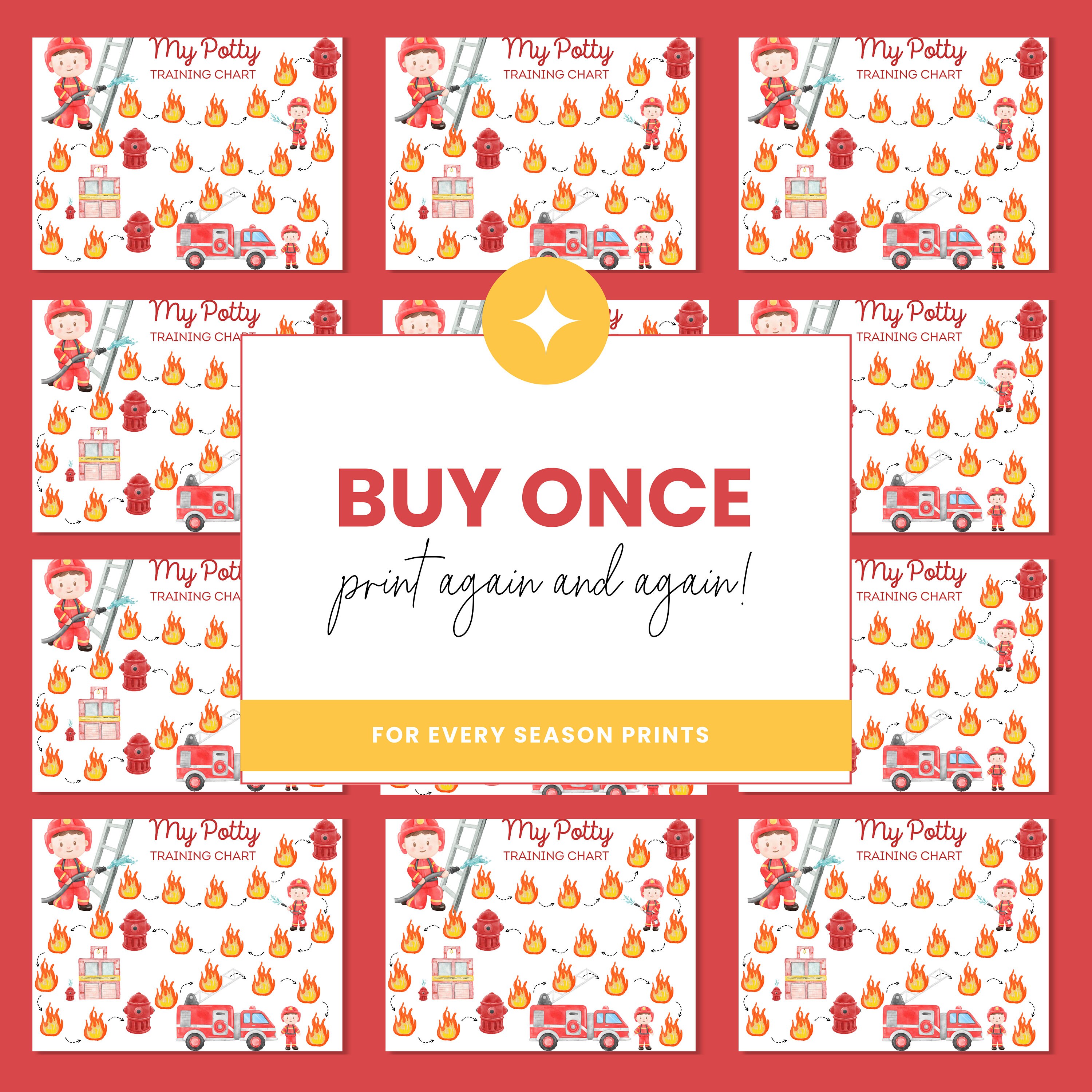 Potty Training Chart, Potty Training Tracker for Kids, Potty Training ...