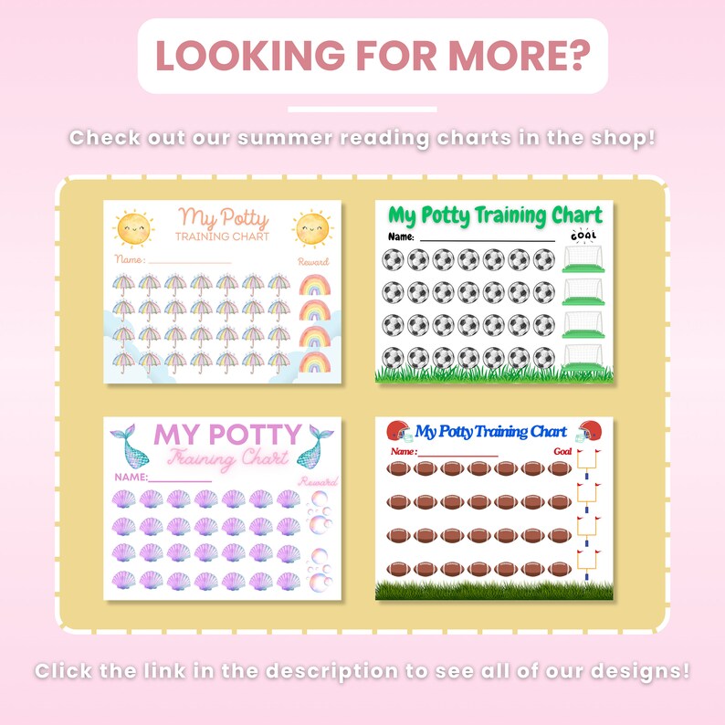 Potty Training Chart for Kids: Visual Tracker, Reward Chart (digital ...