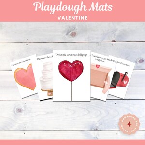 15 Valentine Playdough Mats, Printable Play Doh Mat, Busy Book ...