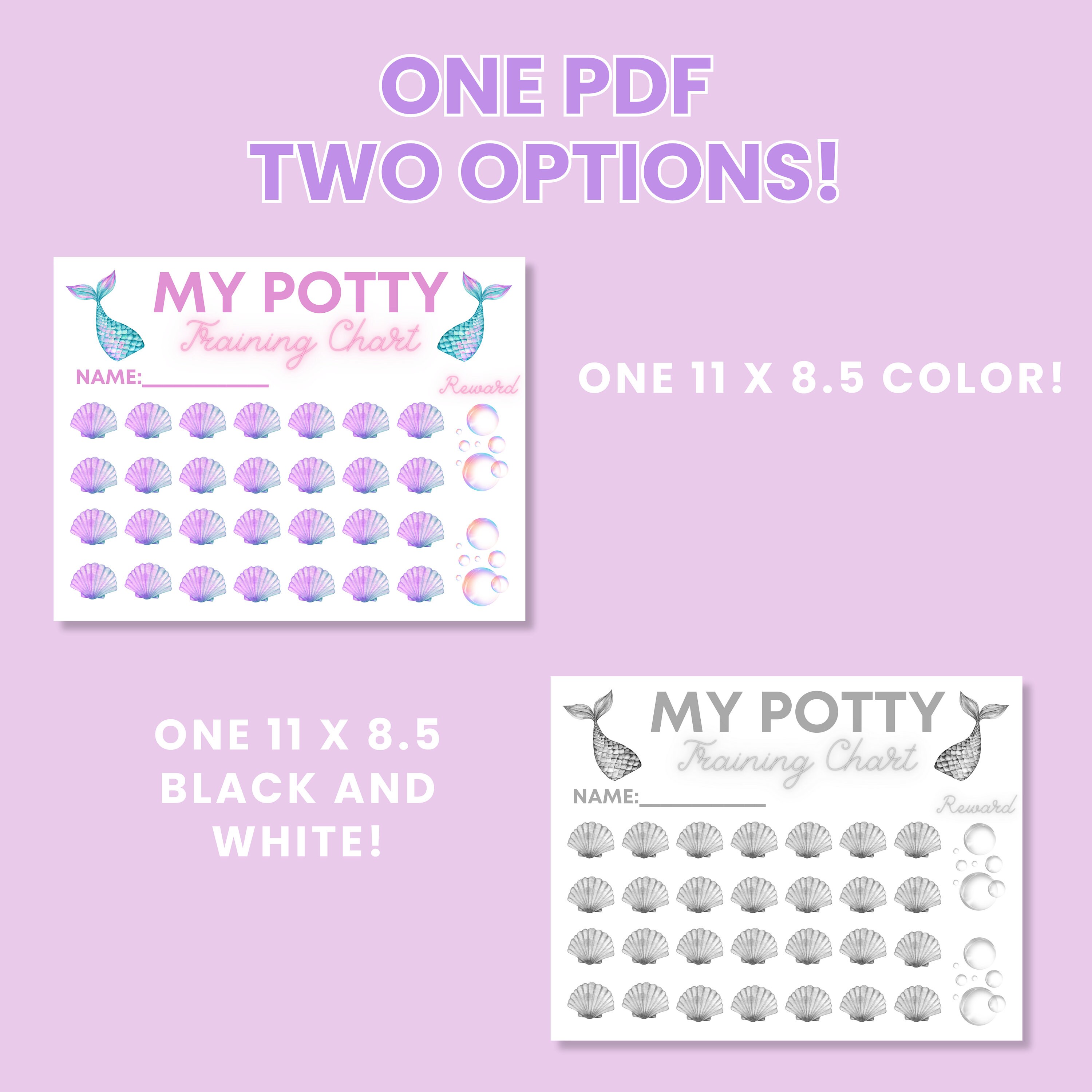 Potty Training Chart, Potty Training Tracker for Kids, Potty Training ...