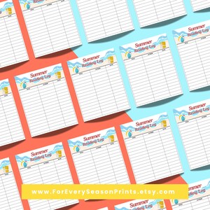 Summer Reading Log for Kids: Printable Book Tracker (PDF Download) - Etsy