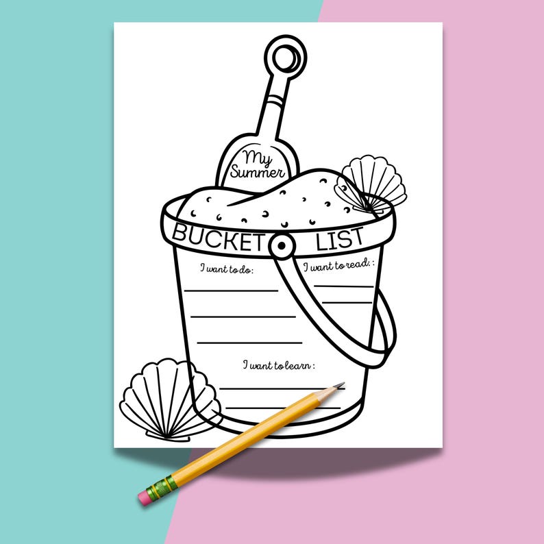 Printable Summer Bucket List for Kids: Adventure Activities (instant ...