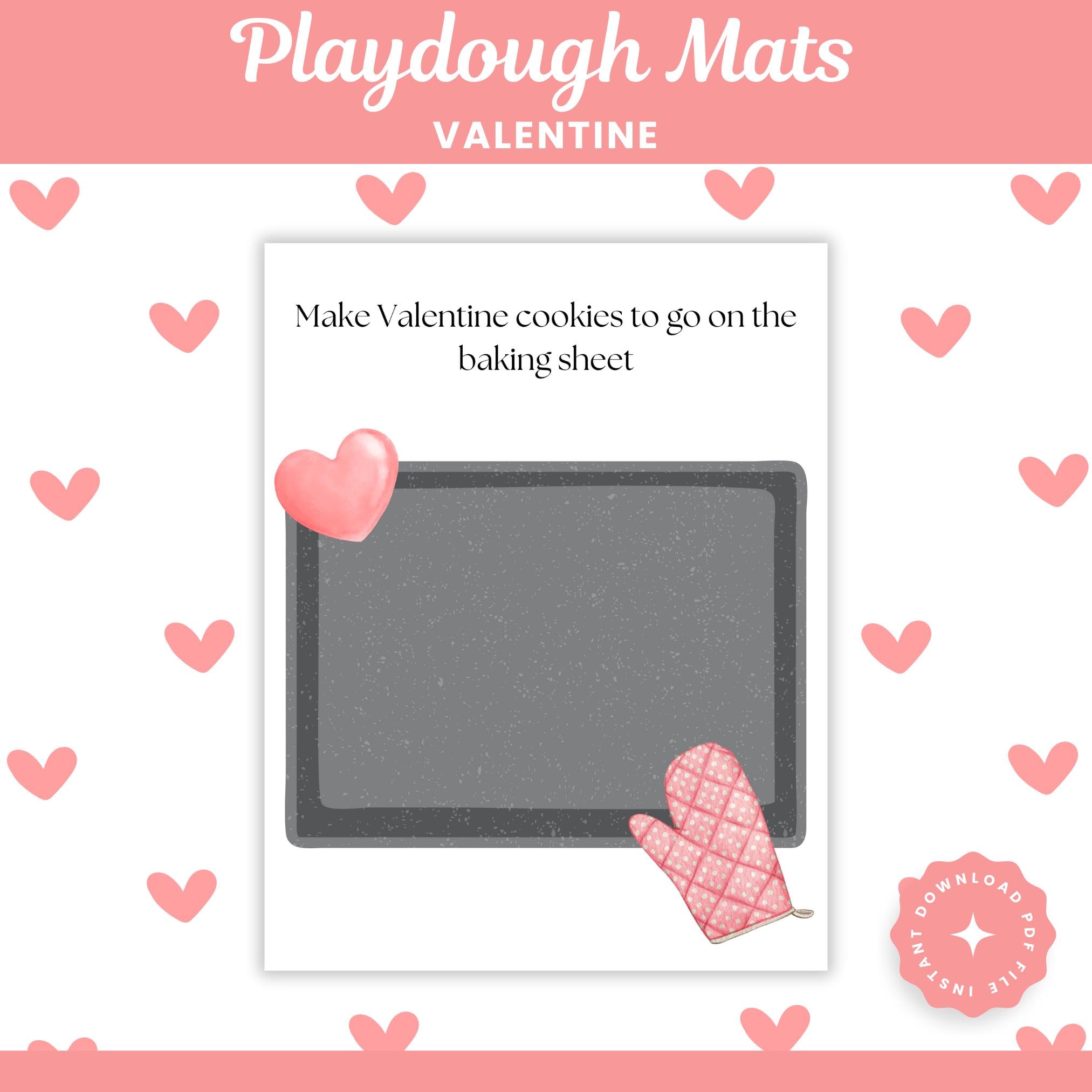 15 Valentine Playdough Mats, Printable Play Doh Mat, Busy Book ...