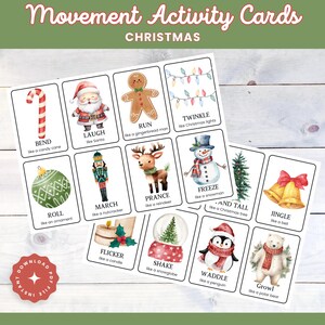 Christmas Movement Cards: Fun Holiday Activity (digital Download) - Etsy