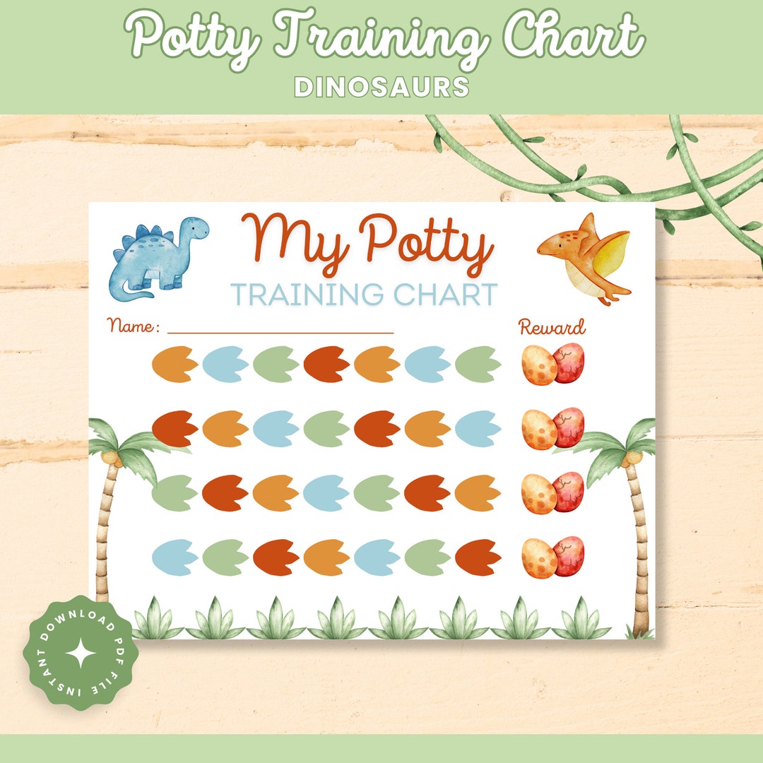Potty Training Chart, Potty Training Tracker for Kids, Potty Training ...