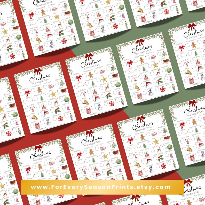 Christmas Scavenger Hunt: Holiday Party Game (digital Download) - Etsy