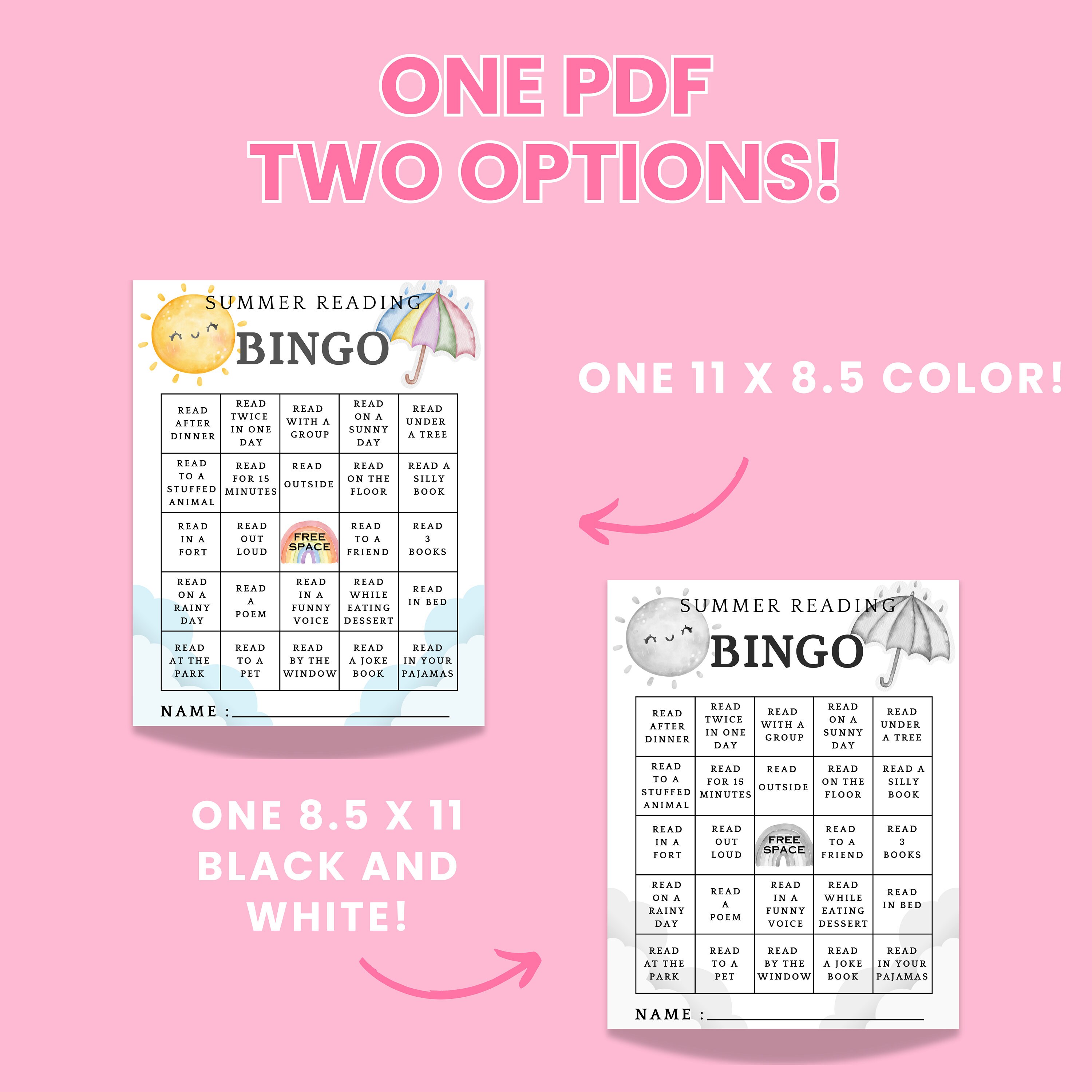 Summer Reading Bingo, Book Tracker, Reading Journal, Bingo Cards ...