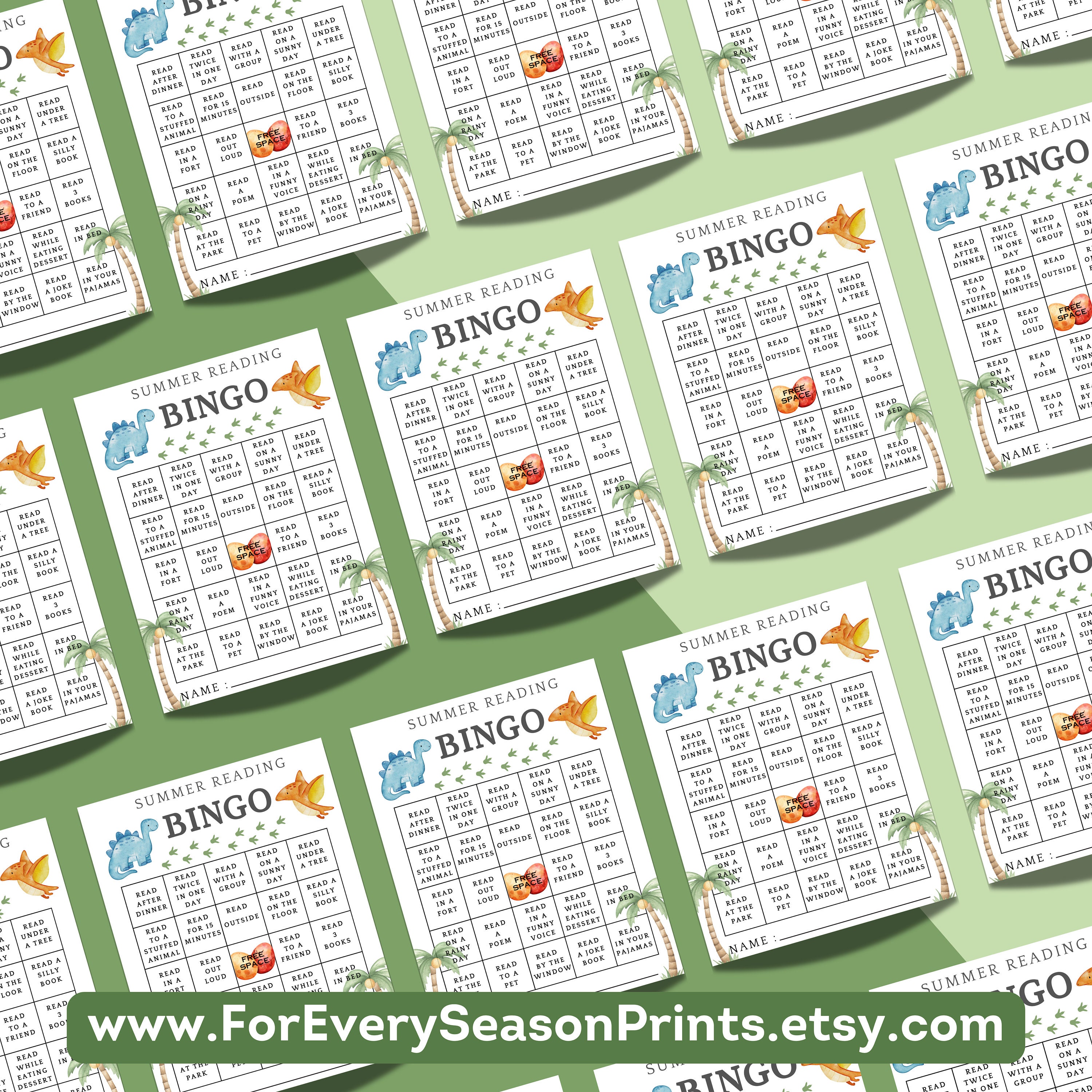 Summer Reading Bingo, Book Tracker, Reading Journal, Bingo Cards ...