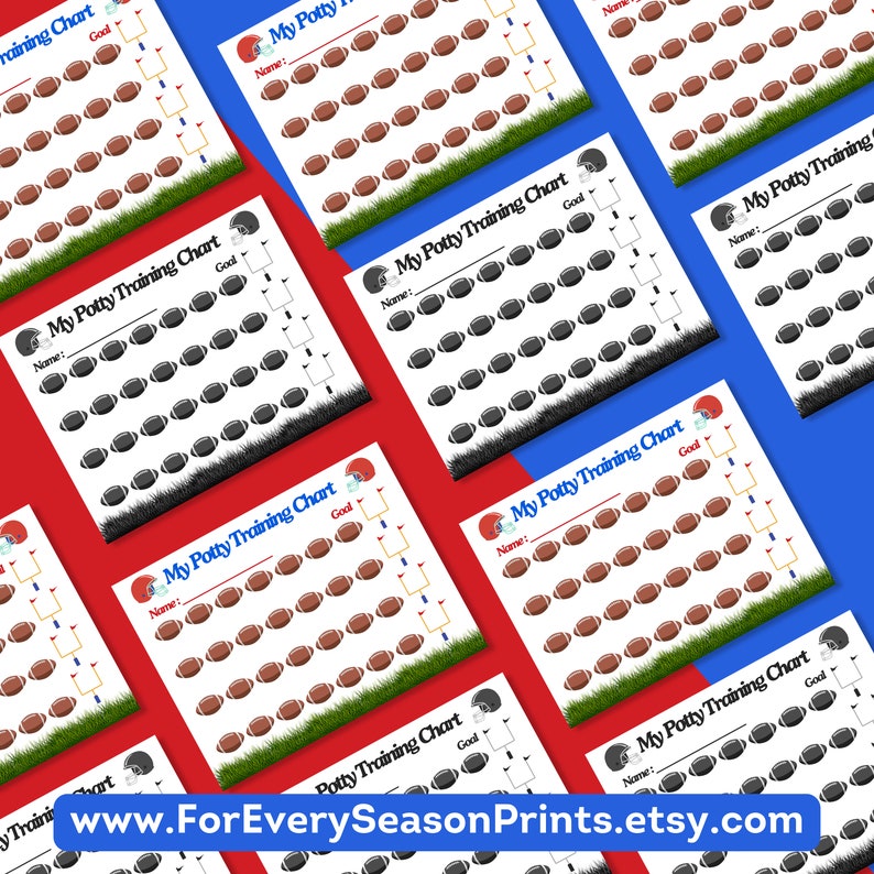 Football Potty Training Chart: Visual Tracker & Reward (digital ...