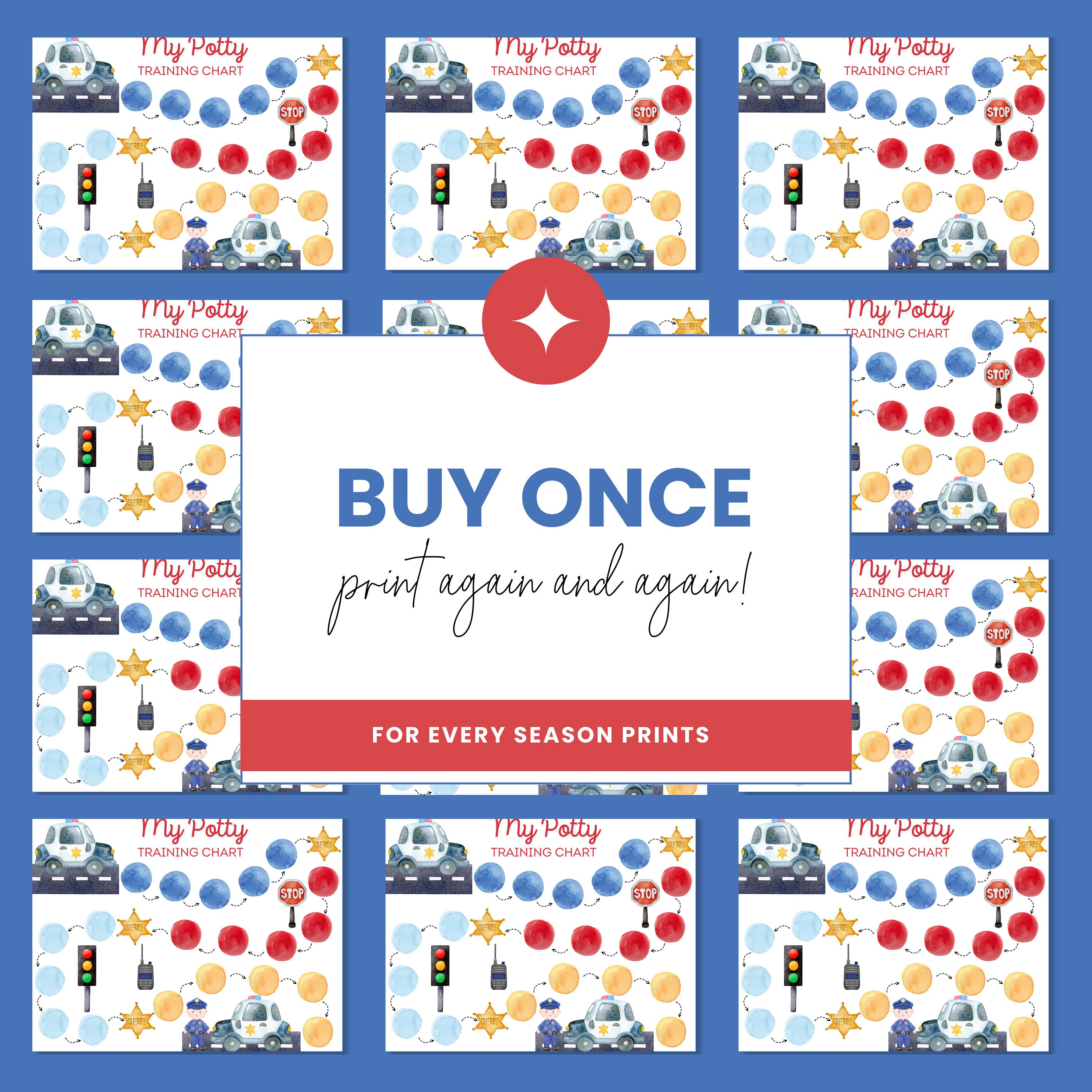 Potty Training Chart, Potty Training Tracker for Kids, Potty Training ...