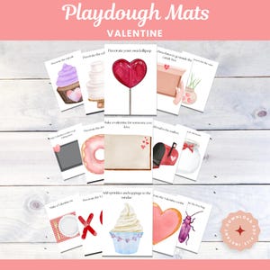 15 Valentine Playdough Mats, Printable Play Doh Mat, Busy Book ...