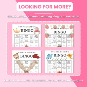 Summer Reading Bingo for Kids: Printable Book Tracker (digital Download ...