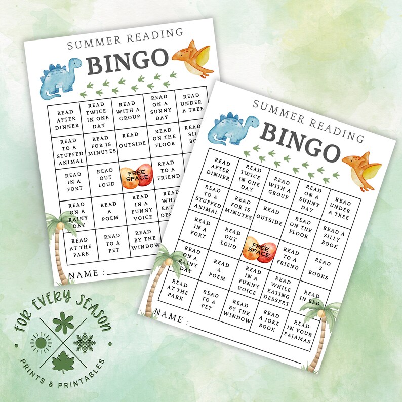 Summer Reading Bingo, Book Tracker, Reading Journal, Bingo Cards ...